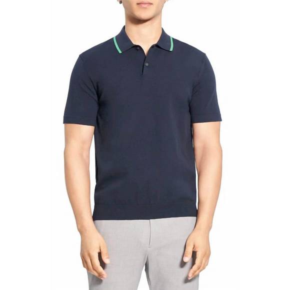 Theory | Shirts | New Theory Goris Polo Shirt In Balticjade Green ...